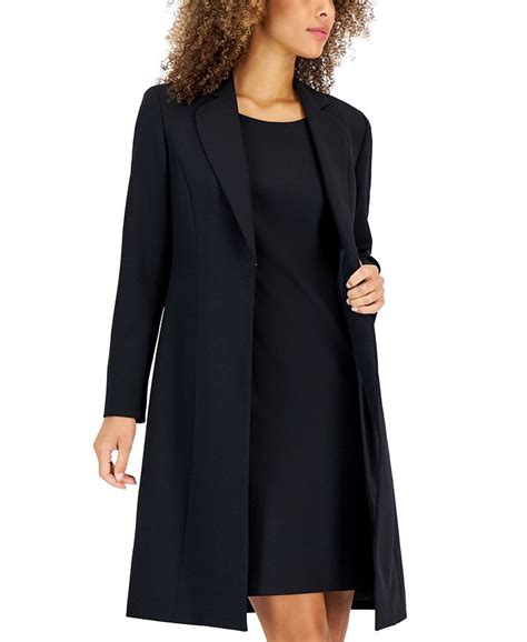 Le Suit Womens Crepe Topper Jacket And Sheath Dress Suit Regular And