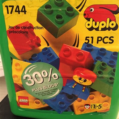 Bricker Construction Toy By Lego 1744 Duplo Special Value Bucket