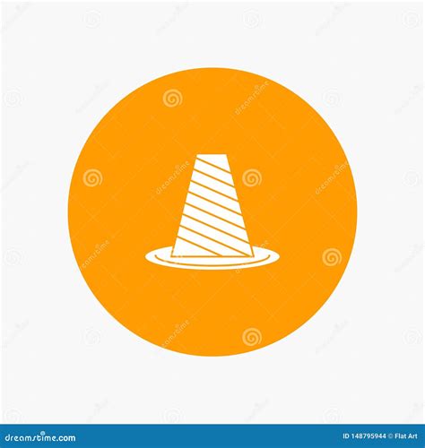 Cone Protection Road Roadblock Stop Warning Stock Vector