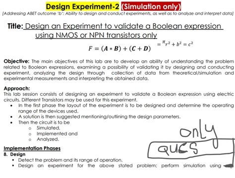 Design Experiment 2 Simulation Only Addressing Chegg Com