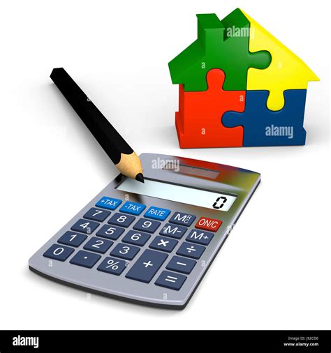 House Building Home House Building Objects Isolated Calculator
