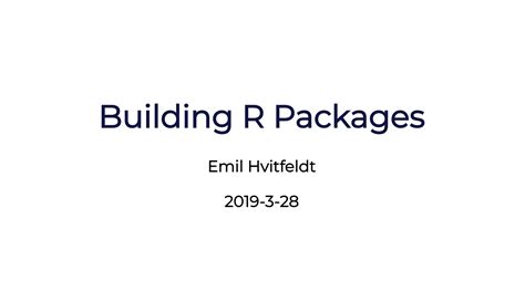 Building R Packages