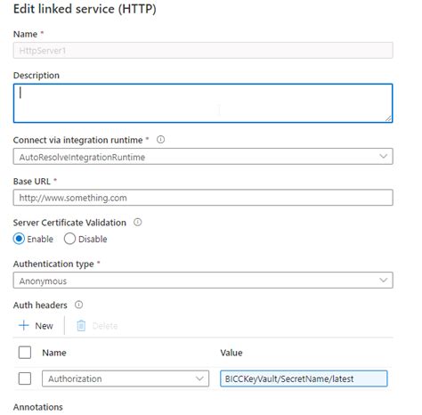 How To Set Auth Headers On Linked Service In Data Factory Via Api Microsoft Qanda