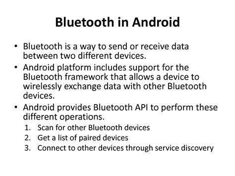 SOLUTION Bluetooth In Android Studypool