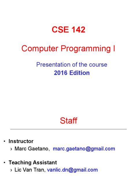 Cse 142 Computer Programming Pdf Computer Programming Areas Of