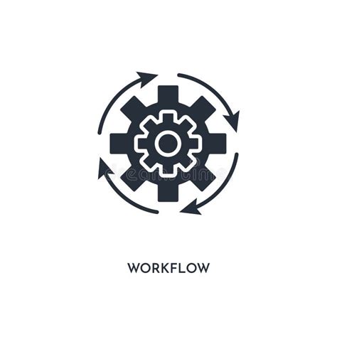 Workflow Icon Simple Element Illustration Isolated Trendy Filled Workflow Icon On White