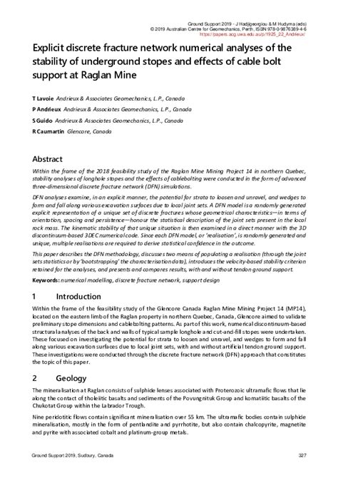 pdf explicit discrete fracture network numerical analyses of the
