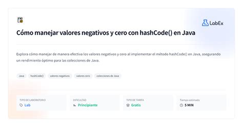 Cómo Manejar Valores Negativos Y Cero Con Hashcode En Java Labex