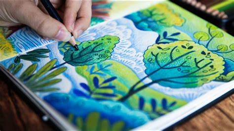 3 Fun And Easy Sketchbook Ideas With Colored Pencils Youtube