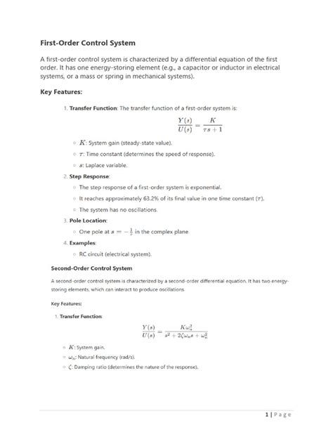 First Order Second Order Rh Root Locus Unit 2 Cs Pdf