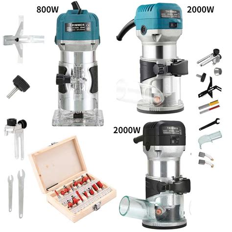 목공 전기 트리머 800w 목재 라우터 기계 도구 전력 목공 수동 트리머 도구 밀링 커터 포함전기식 트리머 Aliexpress