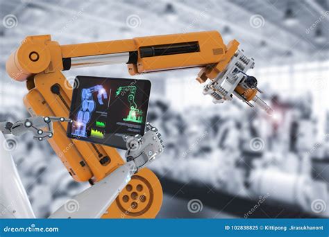 Robot Assembly Line Cartoon Vector 213934503