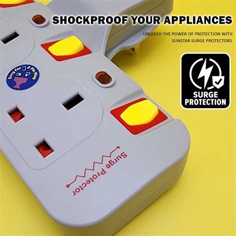 SUNSTAR Multiple T Adaptor Socket Way Way Adaport With A USB Type C Port Multiple Extension