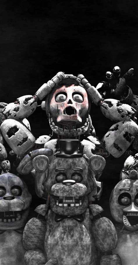 Download Five Nights At Freddys Grayscale Iphone Wallpaper