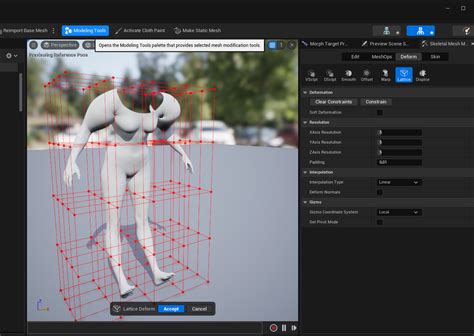 Modeling Tool For Skeletal Meshes Very Cool Runrealengine