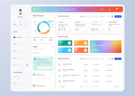 그래프 차트 및 다이어그램이 포함된 인포그래픽 대시보드 Ui 디자인 웹 인터페이스 템플릿 프리미엄 벡터