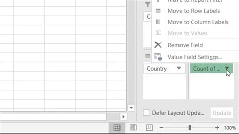 How To Display Two Dimensional Pivot Table In Excel Youtube