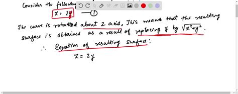 Solved Find An Equation For The Surface Obtained By Rotating The Line Z 2y About The Z Axis