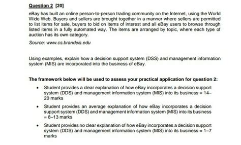 Solved Using Examples Explain How A Decision Support System Chegg Com
