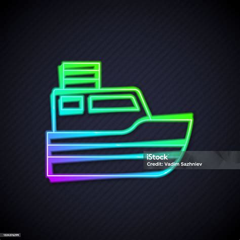 시작 점 Gps와 검은 색 라인 아이콘검은 배경에 고립 된 선박 바다 경로의 빛나는 네온 선 선박 경로 벡터 0명에 대한 스톡 벡터 아트 및 기타 이미지 Istock