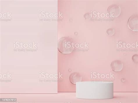 최소한의 기하학적 모양 디자인으로 3d 디스플레이 연단 모형 및 제품 프레젠테이션을 위한 렌더링 장면 0명에 대한 스톡 사진 및 기타 이미지 Istock