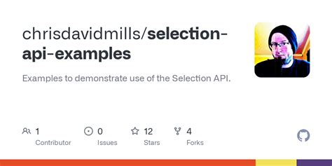 Github Chrisdavidmillsselection Api Examples Examples To
