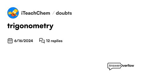 Trigonometry Iteachchem