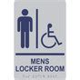 ADA Mens Locker Room Braille Sign RRE MRNBLUonSLVR Mens Babes
