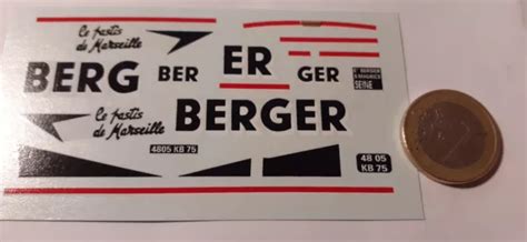Decalcomanie Decals Berger Pour Renault Estafette Renovation Norev 143
