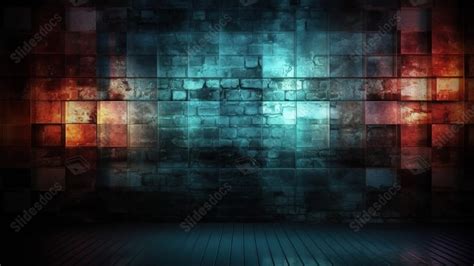 Dynamic Light Effects Meet Textured Grunge In A 3d Rendered Backdrop Powerpoint Background For