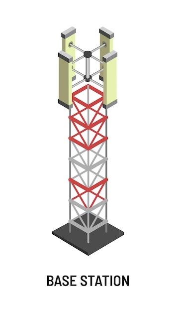 Premium Vector Base Station Antenna And Signal Transmission Isolated Object