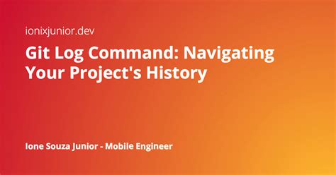 git log command navigating your project s history