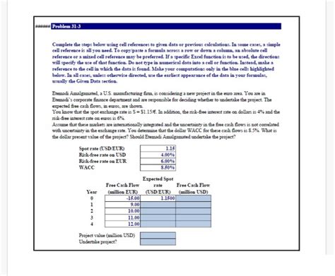 Solved Complete The Steps Below Using Cell References To