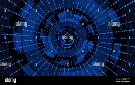 Abstract Futuristic Background Of Matrix Style Binary Code Built Into