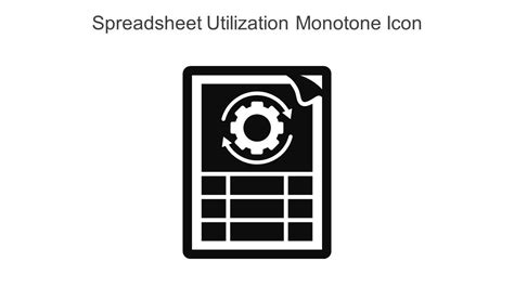 Spreadsheet Utilization Monotone Icon In Powerpoint Pptx Png And