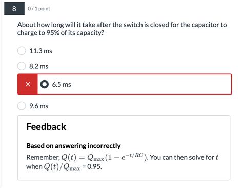 Solved RC CircuitWhat Is The Time Constant Of The Circuit Chegg Com