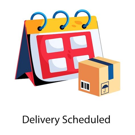 Premium Vector An Icon Of Delivery Scheduled In Flat Style