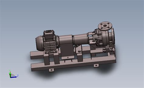 离心泵总装图sw Solidworks 2018 模型图纸下载 懒石网