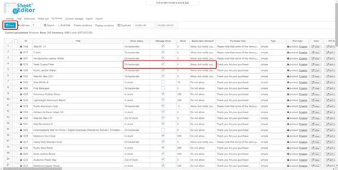 Woocommerce How To Bulk Enable Or Disable Backorders