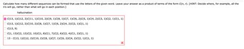 Solved Calculate How Many Different Sequences Can Be Formed
