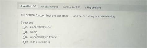 Solved The Search Function Finds One Text String Another