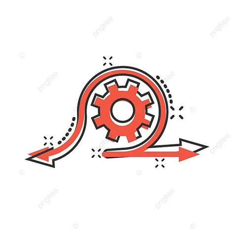 Agile Comic Icon With Arrow Cycle Splash Effect Vector Comic Release Code PNG And Vector With
