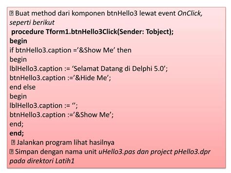 Struktur Bahasa Delphi Pptx