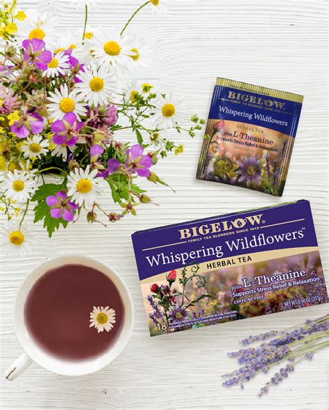 Whispering Wildflowers Plus L Theanine Herbal Tea Bigelow Tea