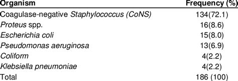 Bacterial Pathogens Isolated And Frequency Of Occurrence Download Table