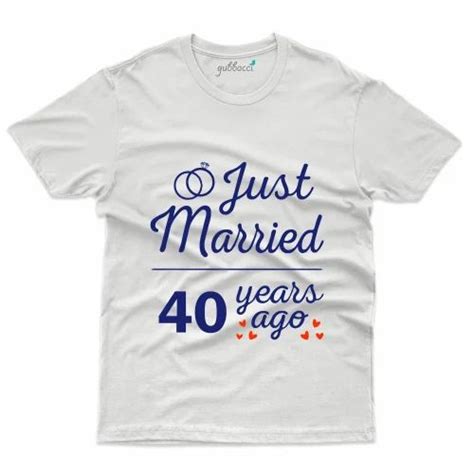 White Just Married T Shirt 40th Anniversary Collection Cultural T