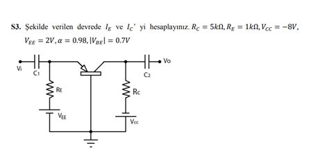 Solved Calculate 𝐼𝐸 and 𝐼𝐶 in the circuit given in the Chegg com