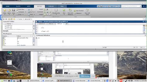 Matlab For Odes Youtube
