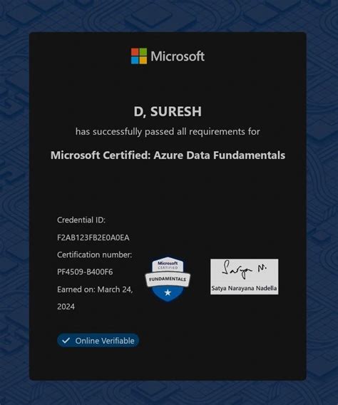 Continuing My Journey Of Professional Growth Ive Acquired The Dp900 Azure Data Fundamentals