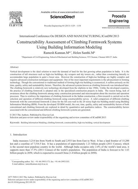Pdf Constructability Assessment Of Climbing Formwork Systems